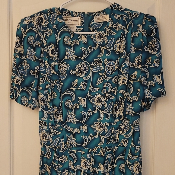 karin stevens | Dresses | Euc 98s Vintage Karin Stevens Floral Print ...